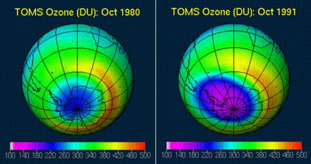 Az ózon réteg elvékonyodása 1980-1991 között | ENvironmental inFOrmation